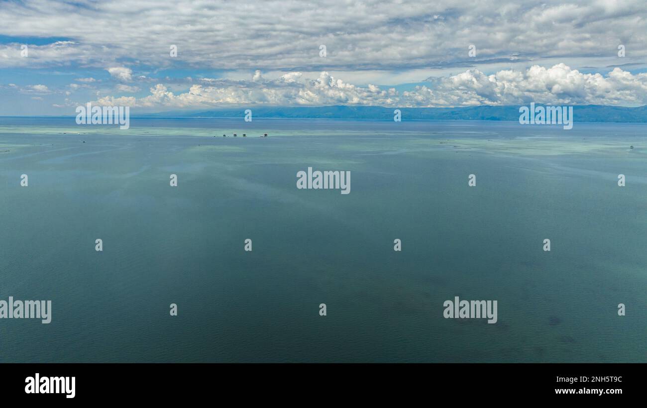 Manjuyod sandbar in the sea on the atoll. Negros, Philippines Stock ...