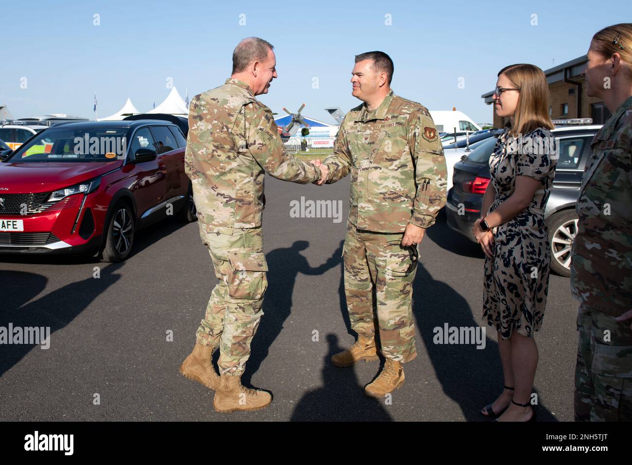 U.S. Air Force Col. Brian Filler, center right, 501st Combat Support ...