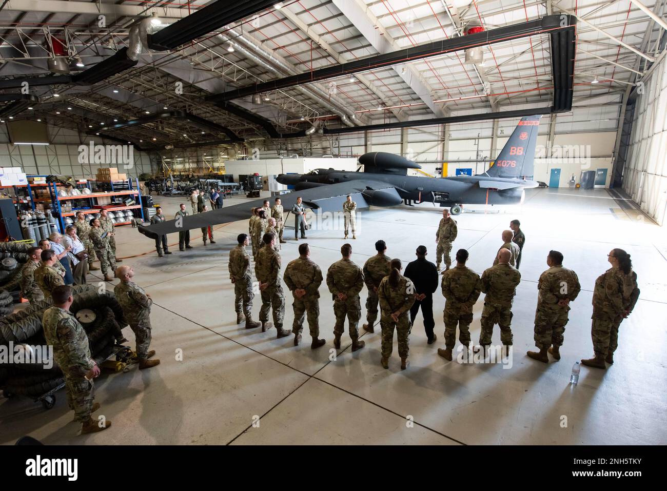 U.S. Air Force Gen. James B. Hecker, center, U.S. Air Forces in Europe ...