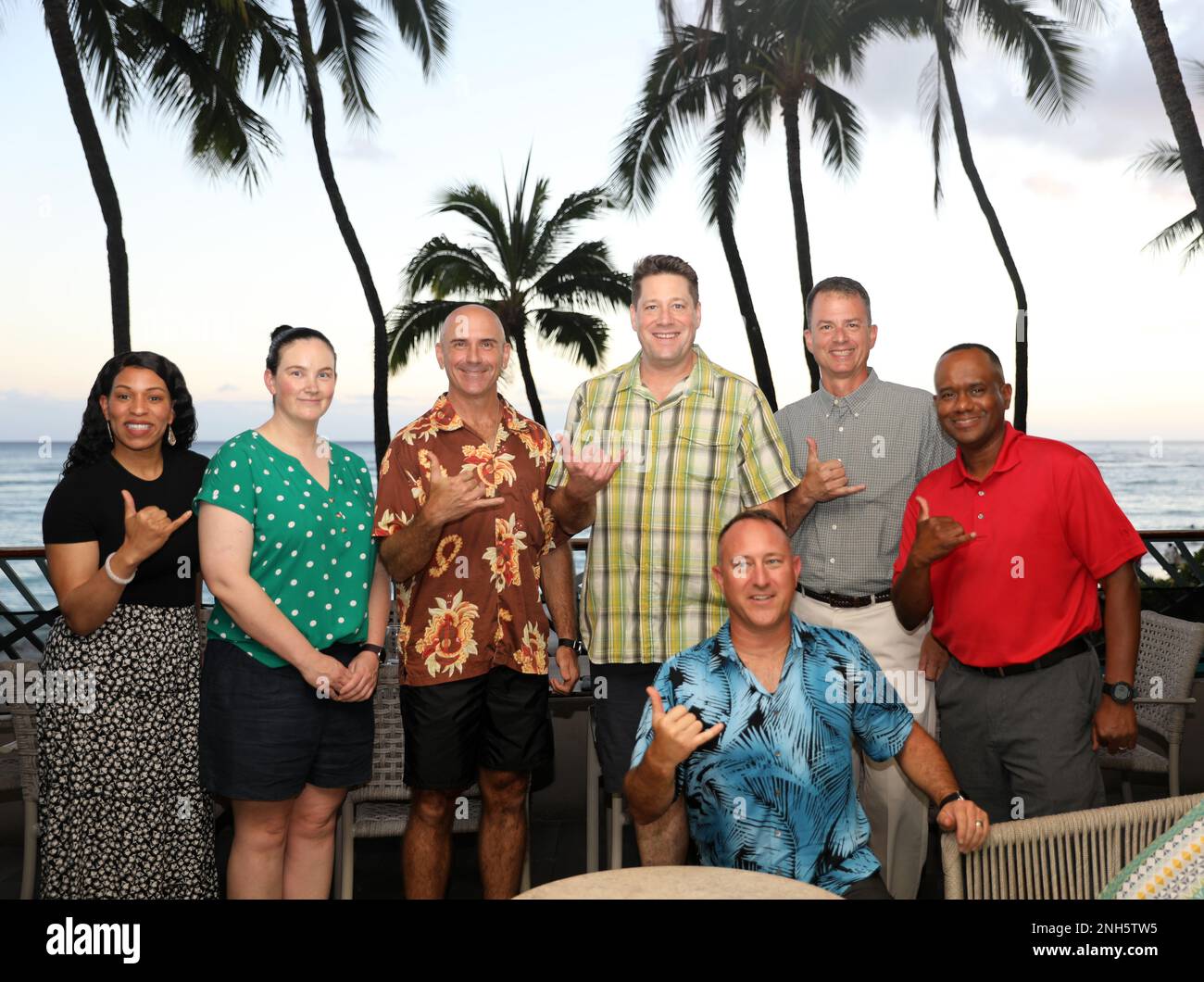 Col. Tracy Lanier, deputy commanding officer, and staff from the 8th ...