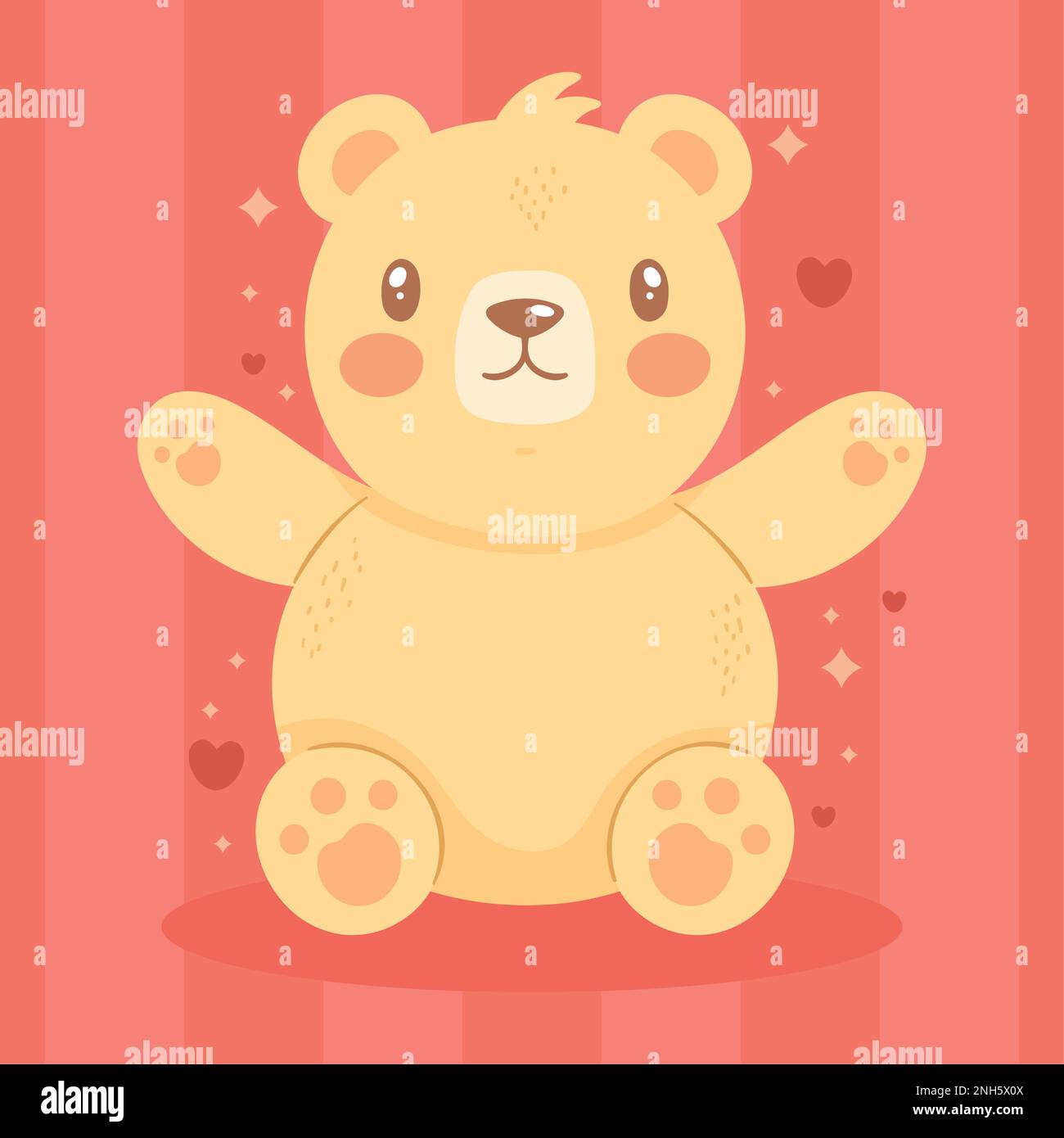 cute yellow bear happy character Stock Vector Image & Art - Alamy