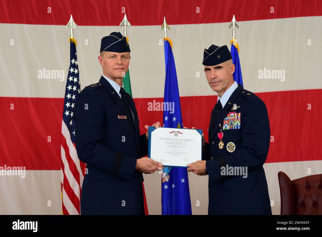U.S. Air Force Maj. Gen. Derek C. France, 3rd Air Force commander, left ...