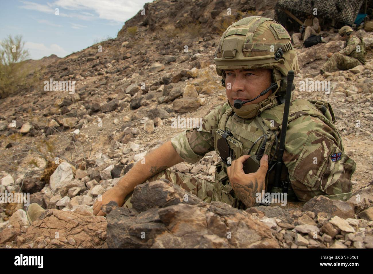 British Army Warrant Officer Lee Green, a joint tactical air controller ...