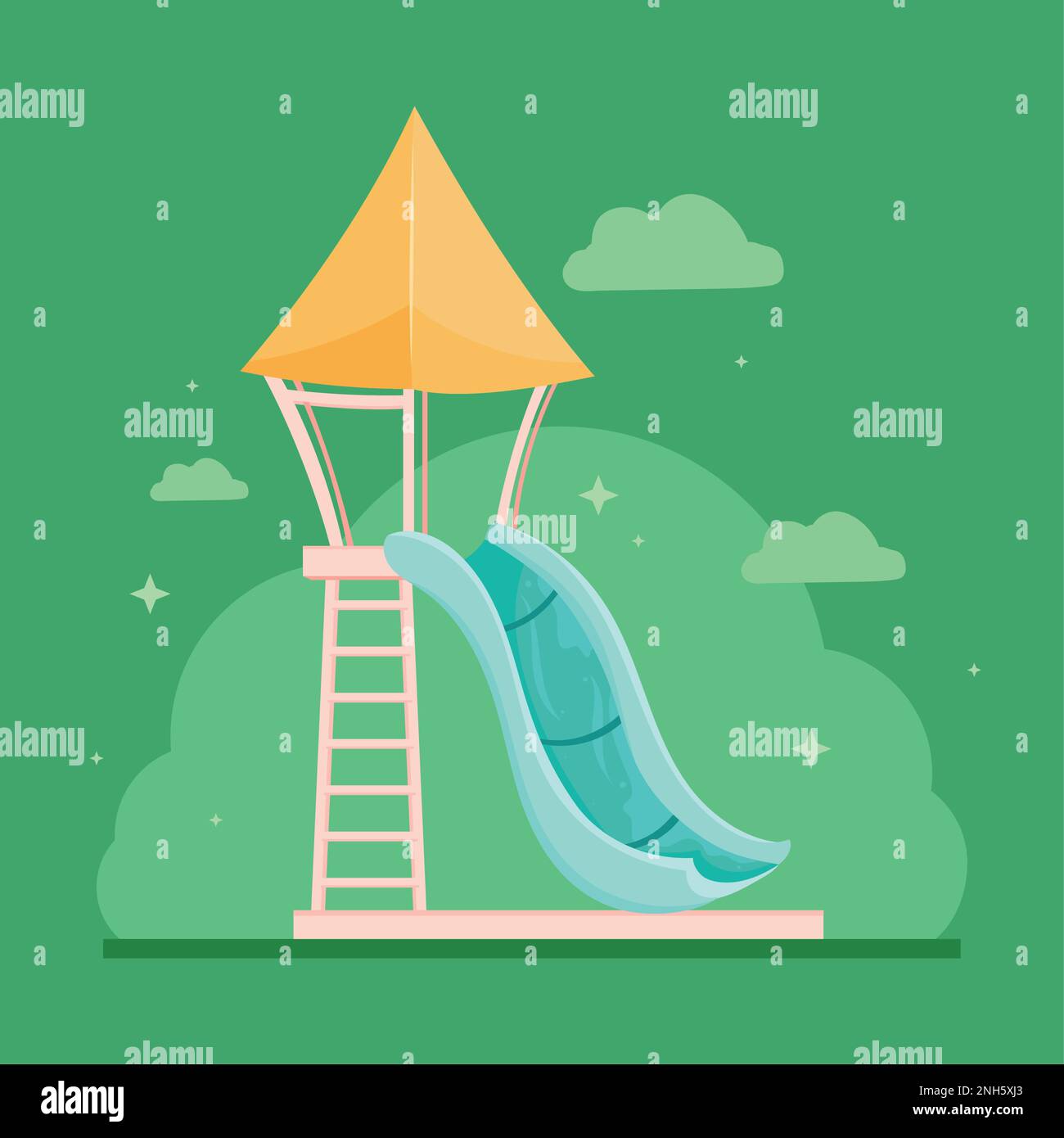 water park slide with roof scene Stock Vector Image & Art - Alamy