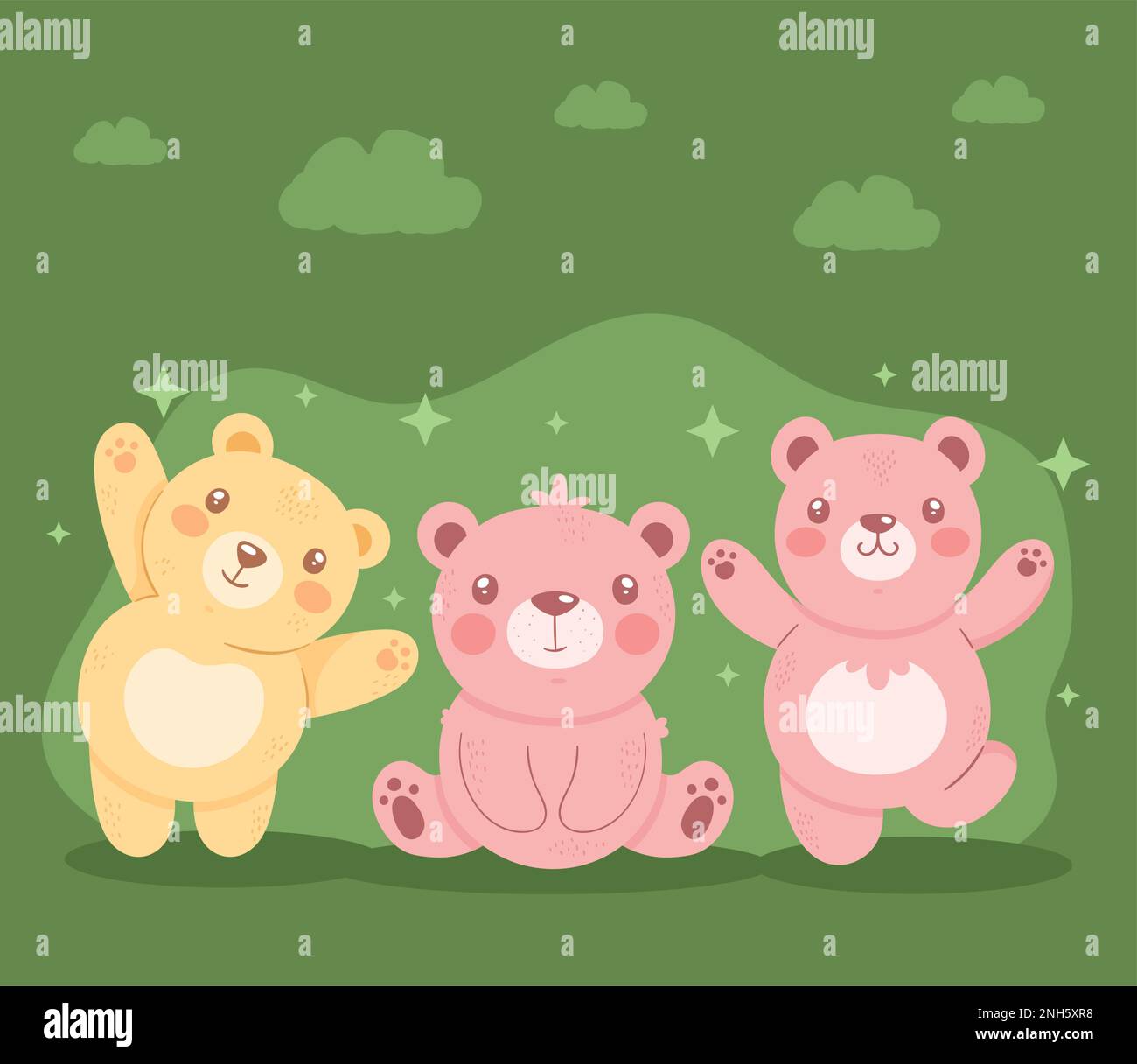 Three baby bears Stock Vector Images - Alamy