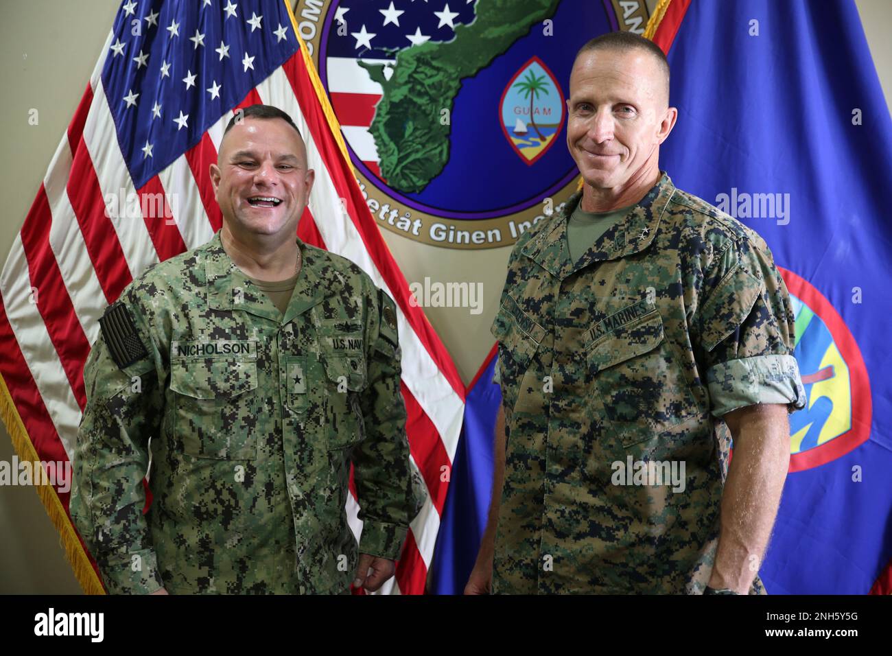 U.S. Navy Rear Adm. Benjamin Nicholson, Joint Region Marianas commander ...