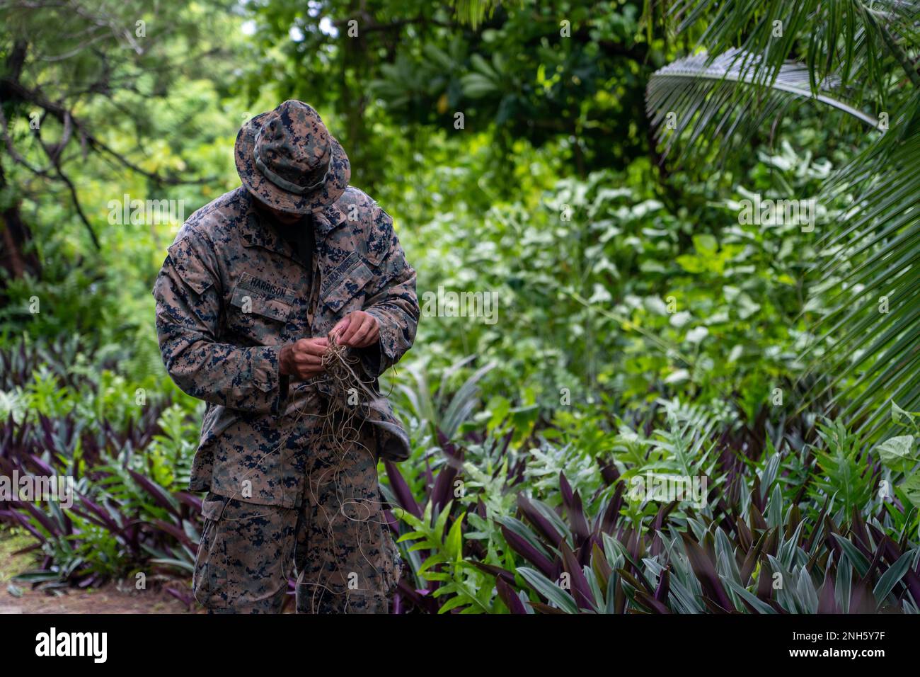 U.S. Marine Corps Cpl. Christian Harrison, a radio operator with Task ...