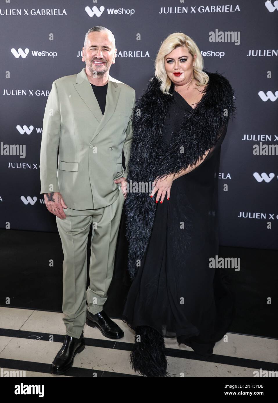 London, UK. 19th Feb, 2023. DJ Fat Tony and Gemma Collins attend the ...