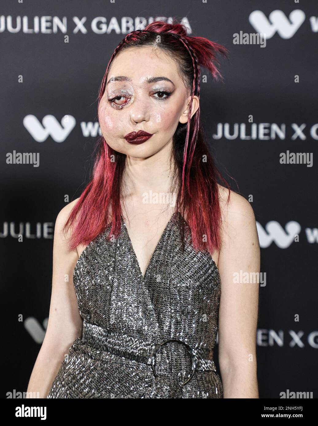 London, UK. 19th Feb, 2023. Nikki Lilly attends the Julien Macdonald x ...