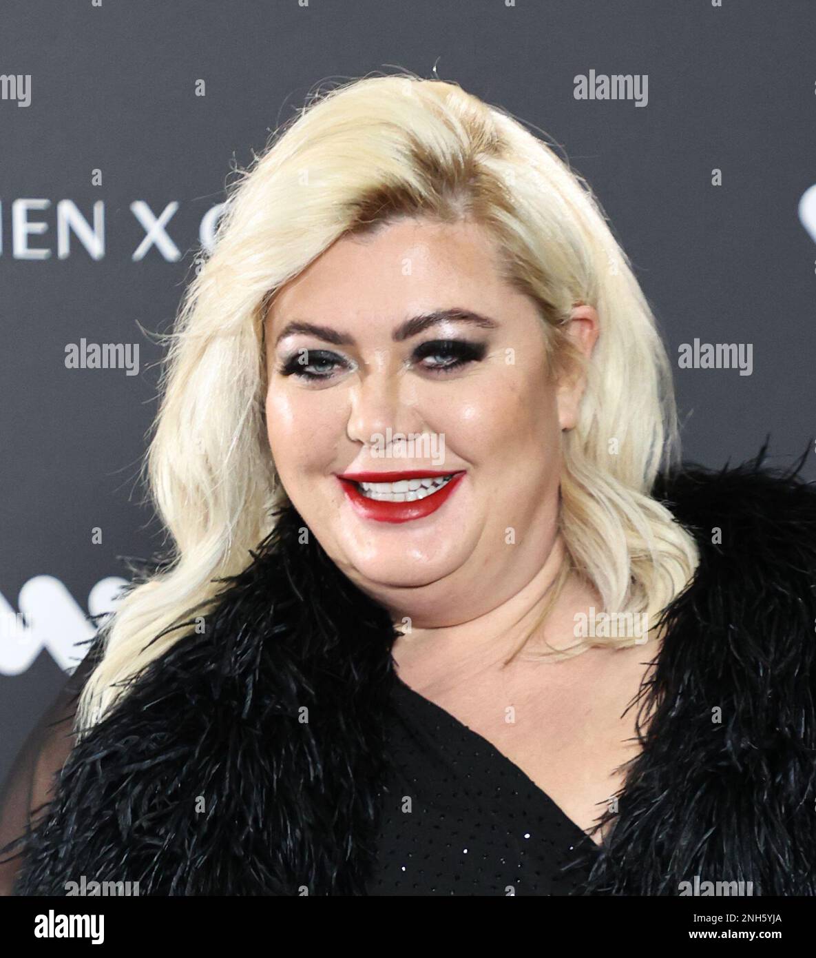 London, UK. 19th Feb, 2023. Gemma Collins attends the Julien Macdonald ...