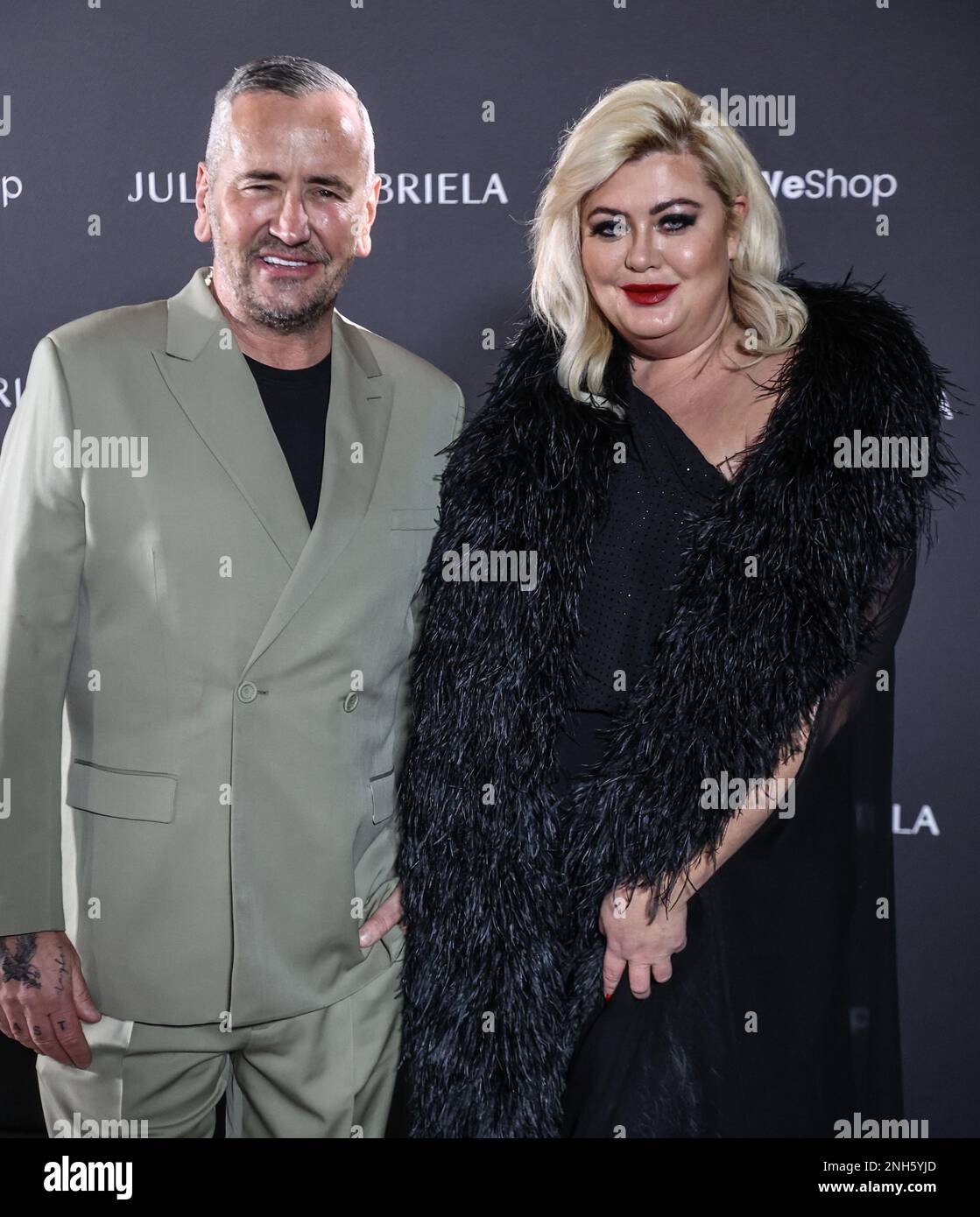 London, UK. 19th Feb, 2023. DJ Fat Tony and Gemma Collins attend the ...