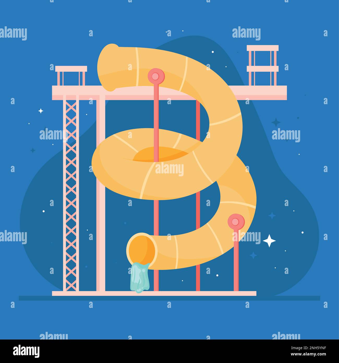 Colorful tube slide in Stock Vector Images - Alamy