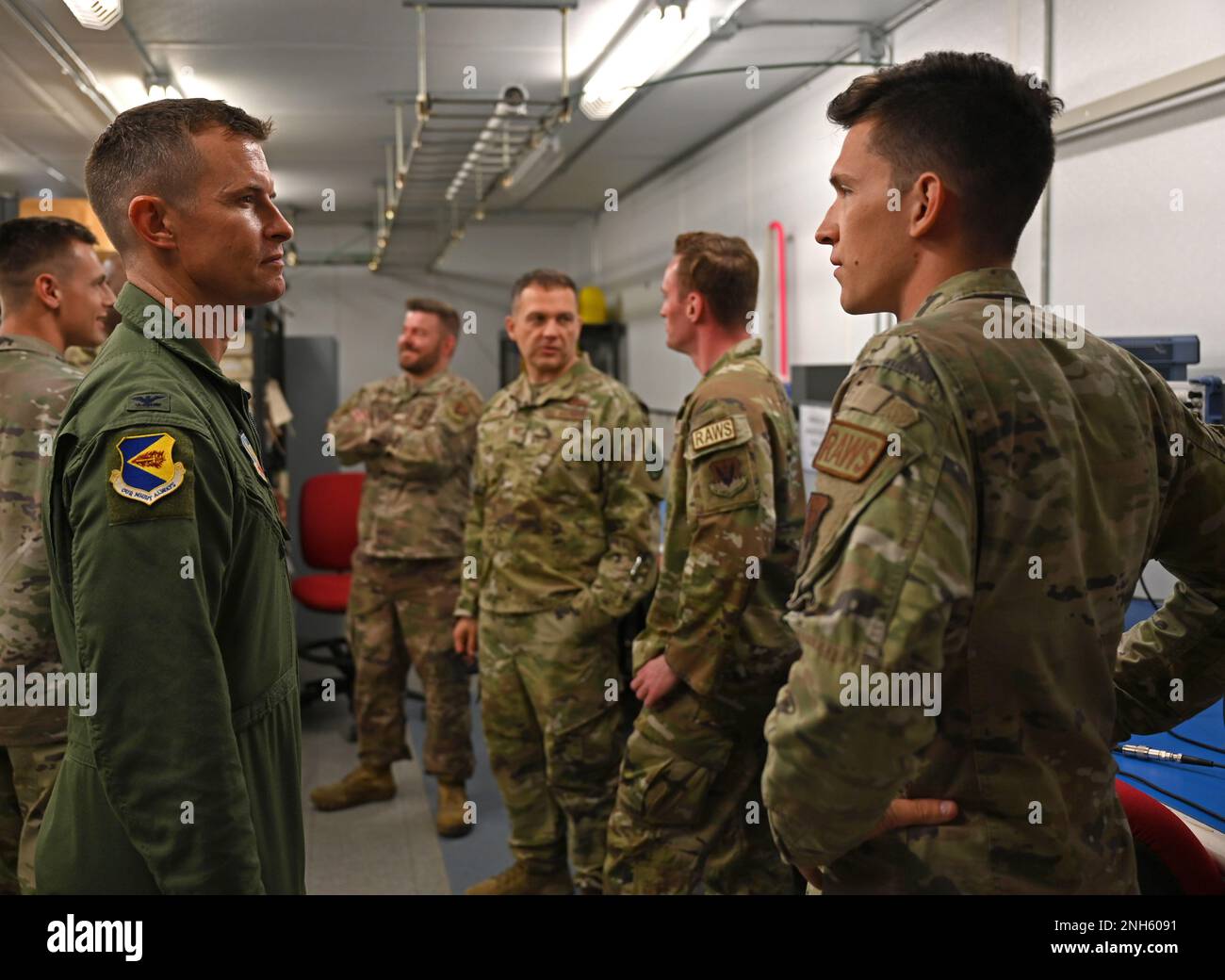 U.S. Air Force Col. Scott Mills, 355th Wing commander, visits the radar ...