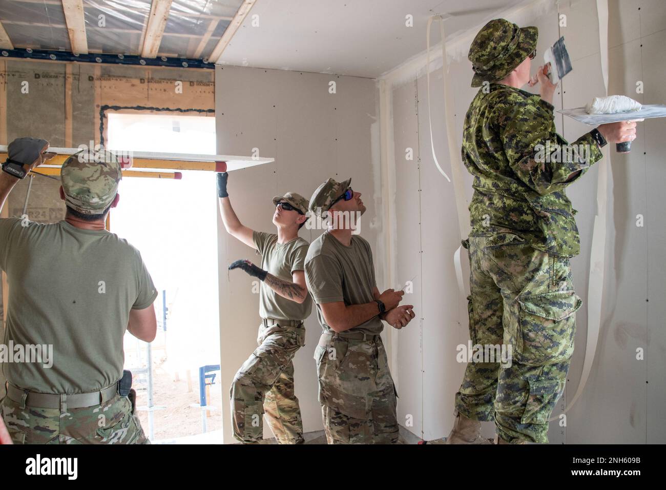 U.S. Air National Guard members from the 131st Bomb Wing and members of ...
