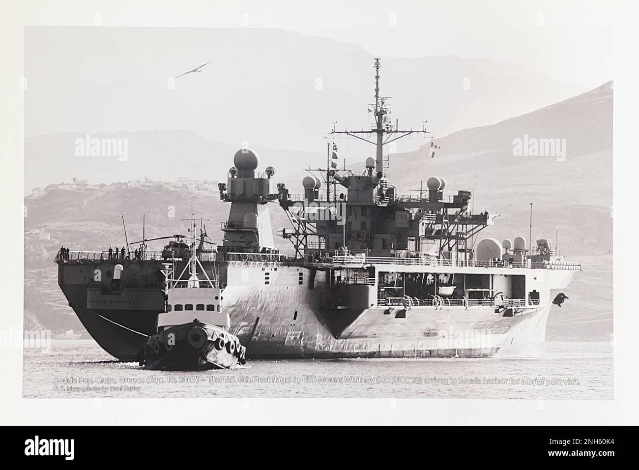 6th fleet flagship uss mount whitney lcc jcc 20 hi-res stock ...