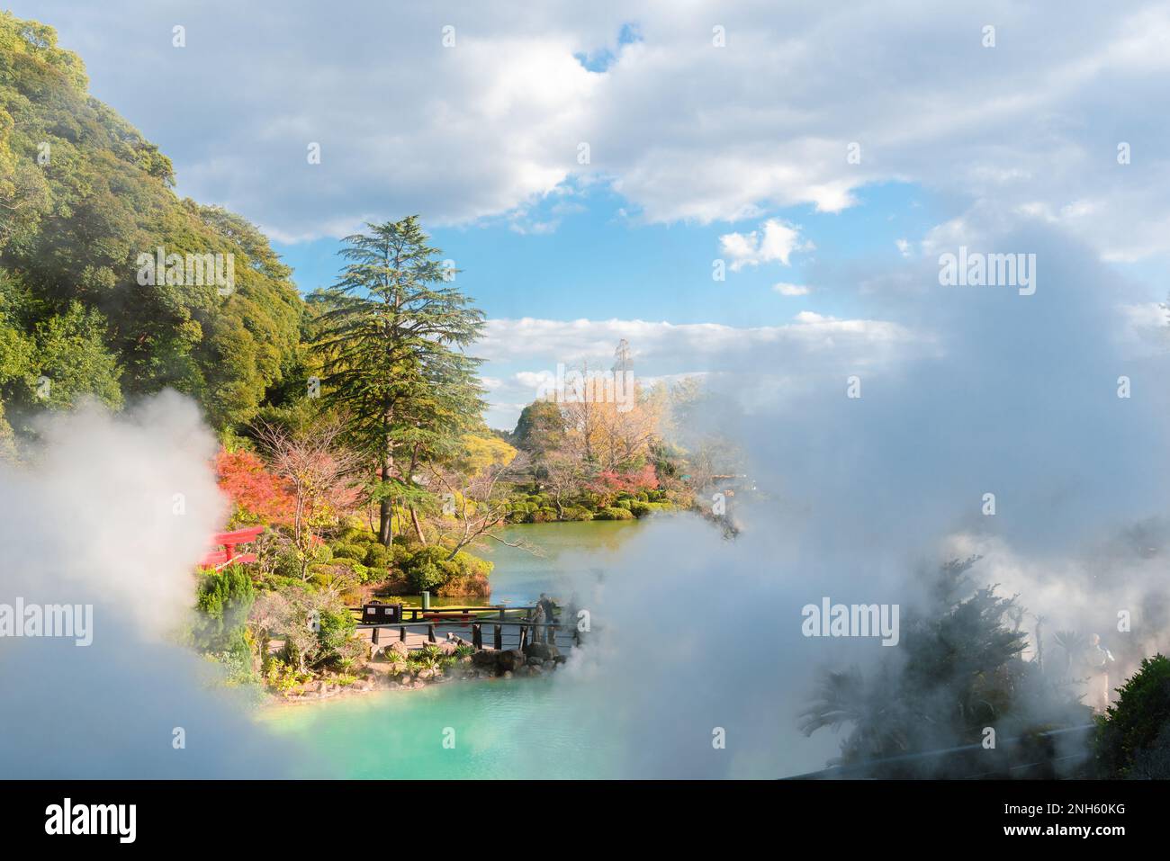 Sea hell Umi Jigoku hot springs in Beppu, Oita, Japan Stock Photo - Alamy