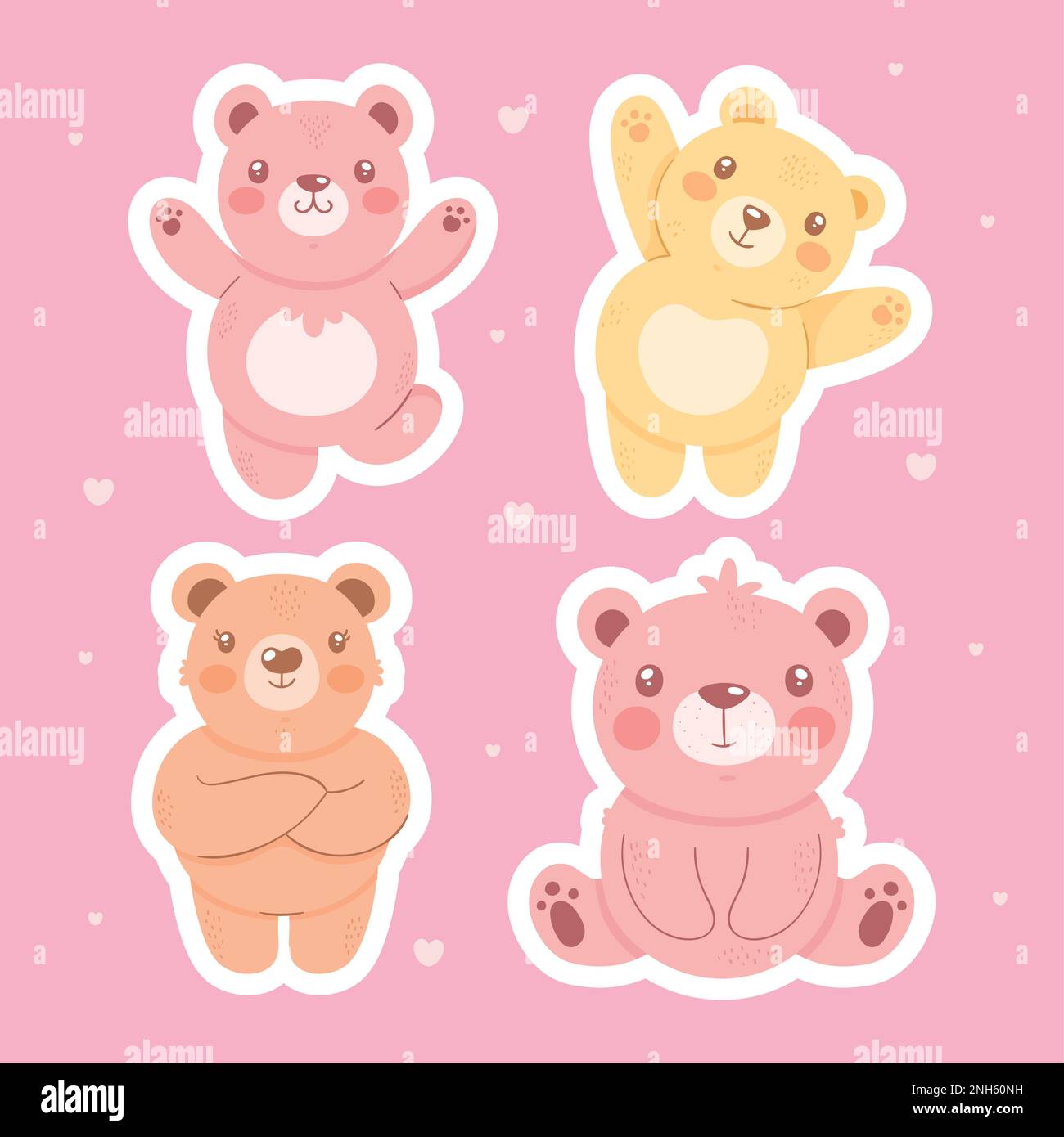 four cute bears tender characters Stock Vector Image & Art - Alamy