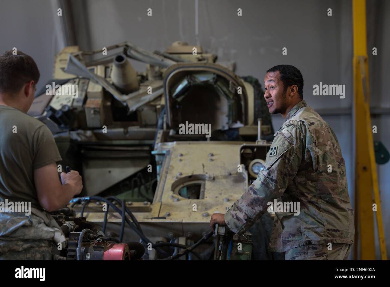 U.S. Army Sgt. Adonis Glover, shop foreman for Apache Troop, 4th ...