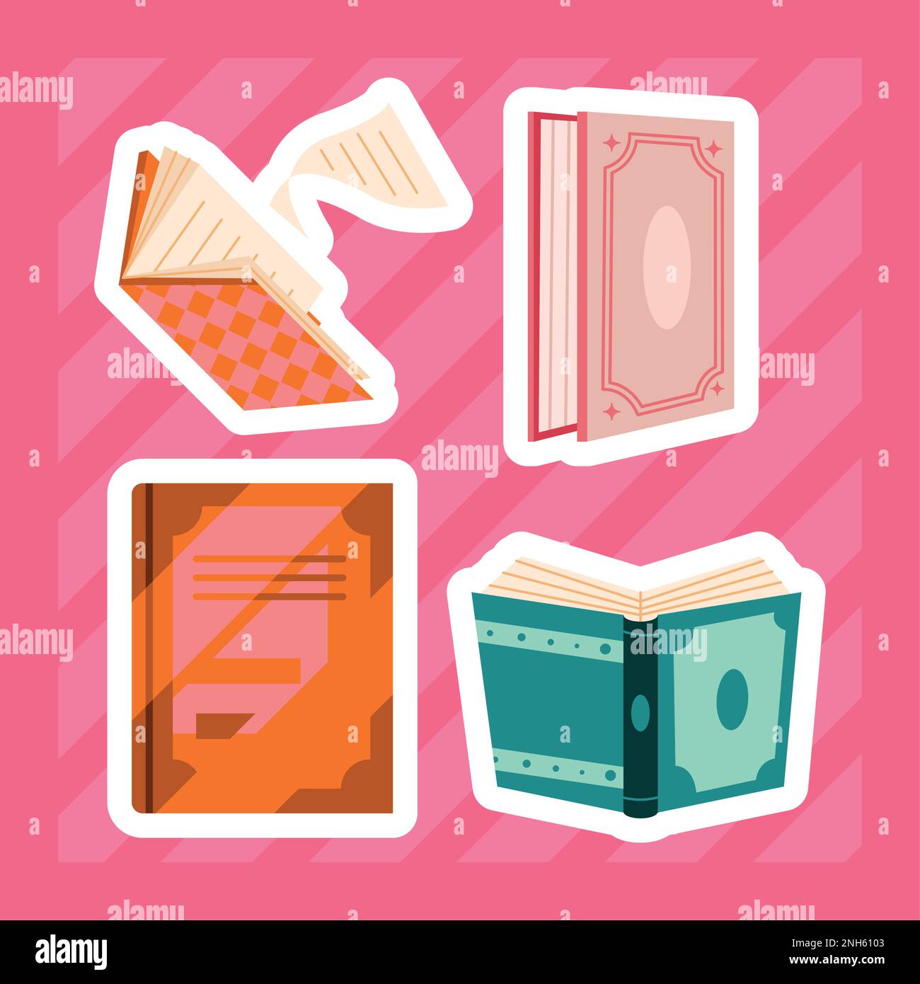 four text books set icons Stock Vector Image & Art - Alamy