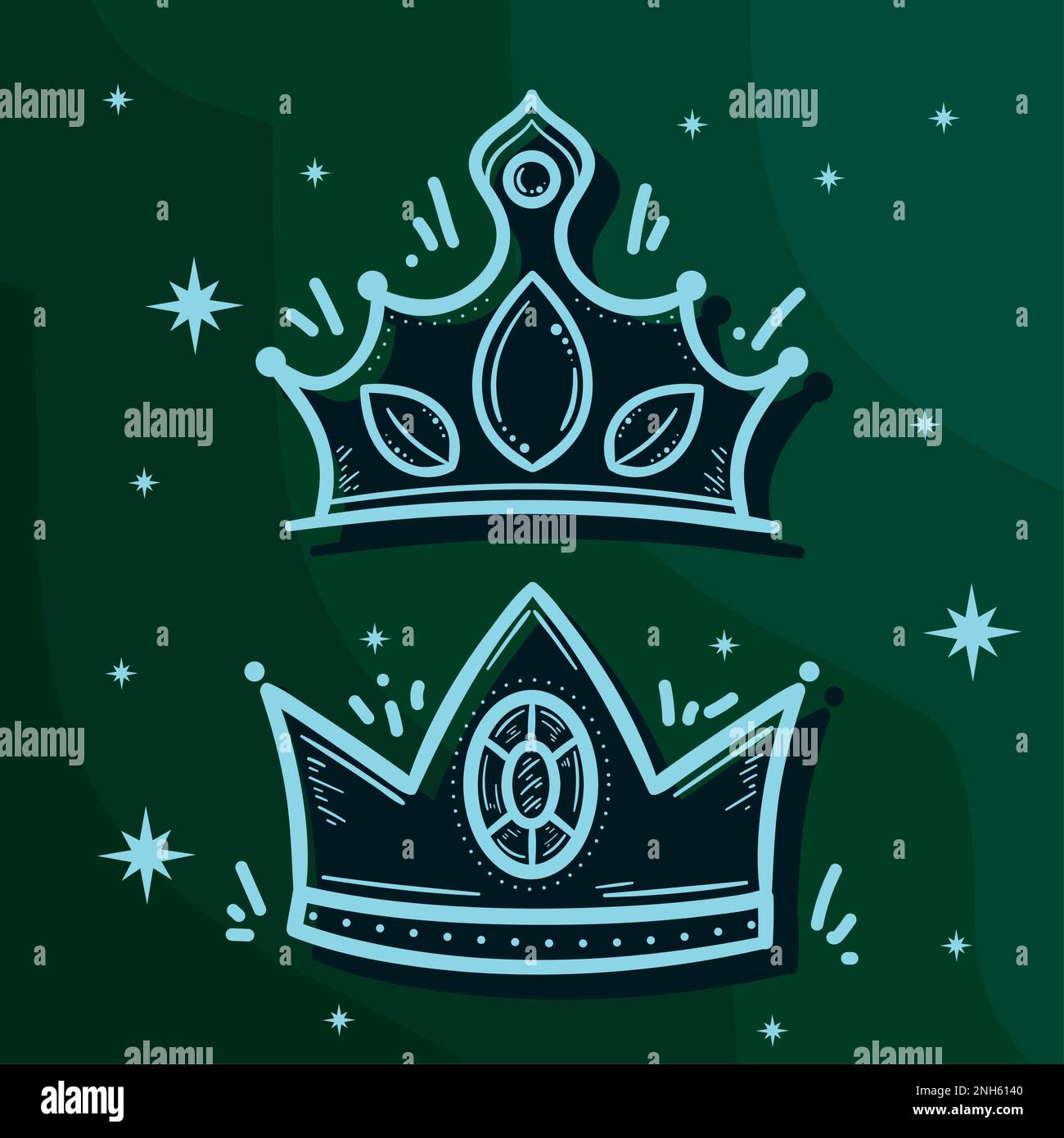 two crowns in grey background icons Stock Vector Image & Art - Alamy