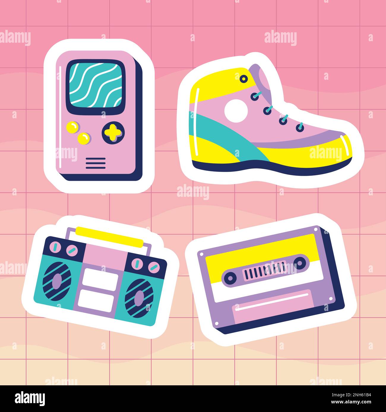 nostalgic and retro set icons Stock Vector Image & Art - Alamy