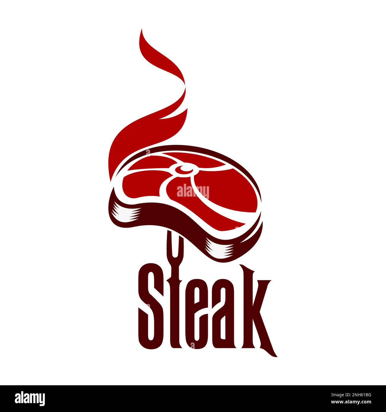 Steak grill icon, barbecue symbol. Butcher store beefsteak, restaurant ...