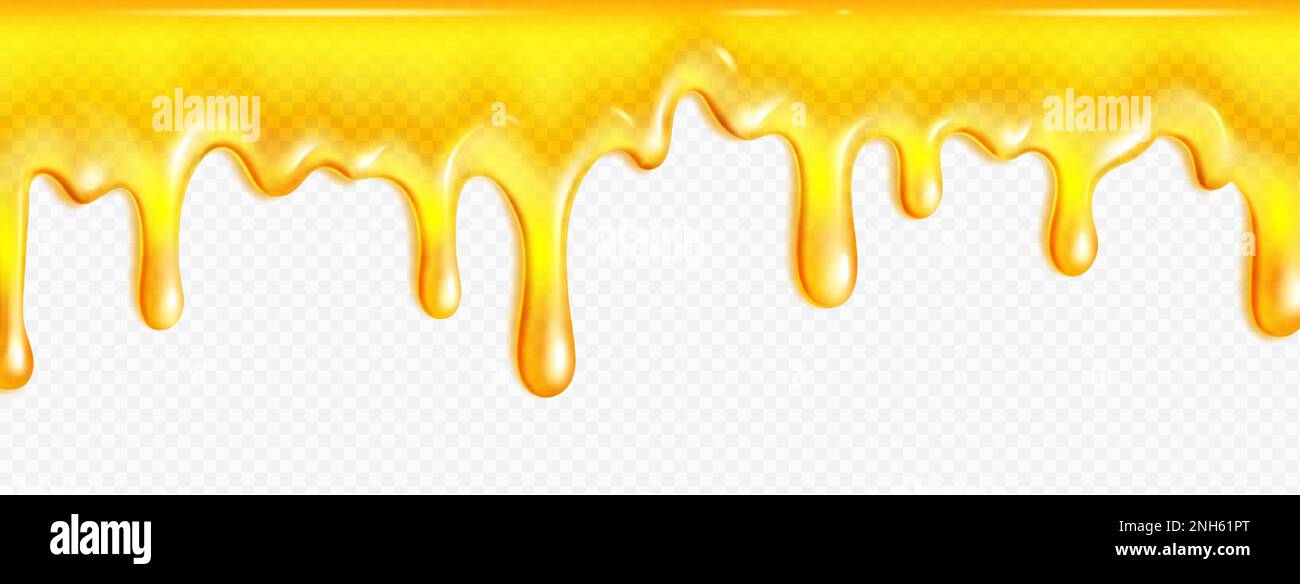 Realistic melted honey or oil flow isolated on transparent background ...