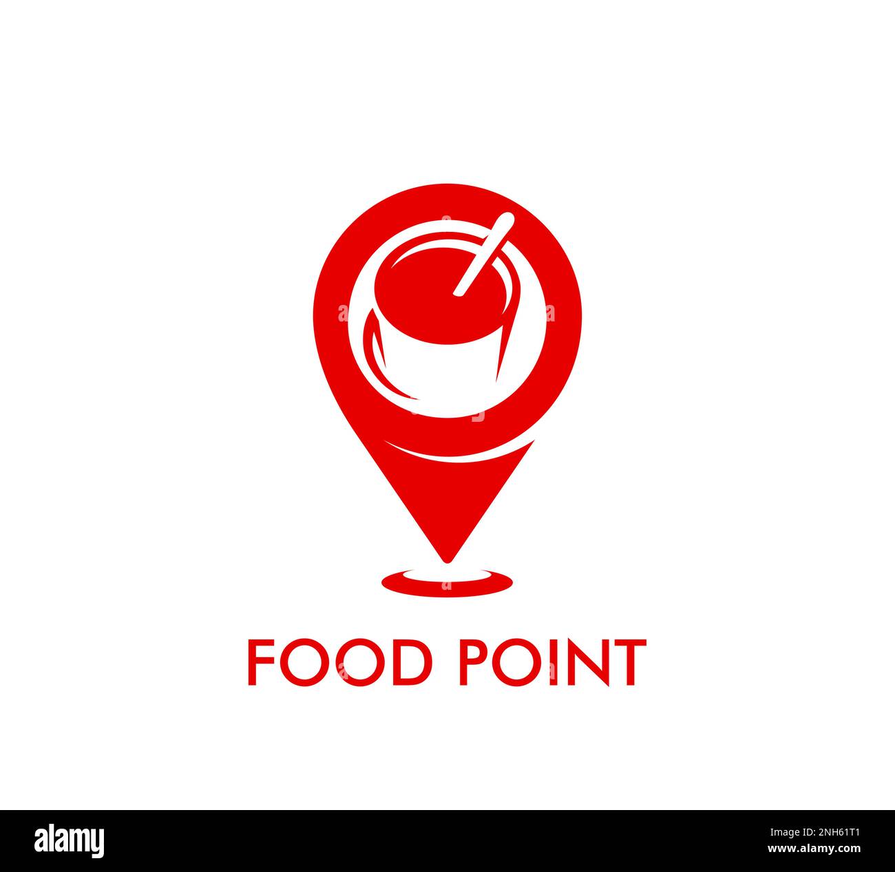 Restaurant, coffeeshop icon. Shop or store destination mark, food ...