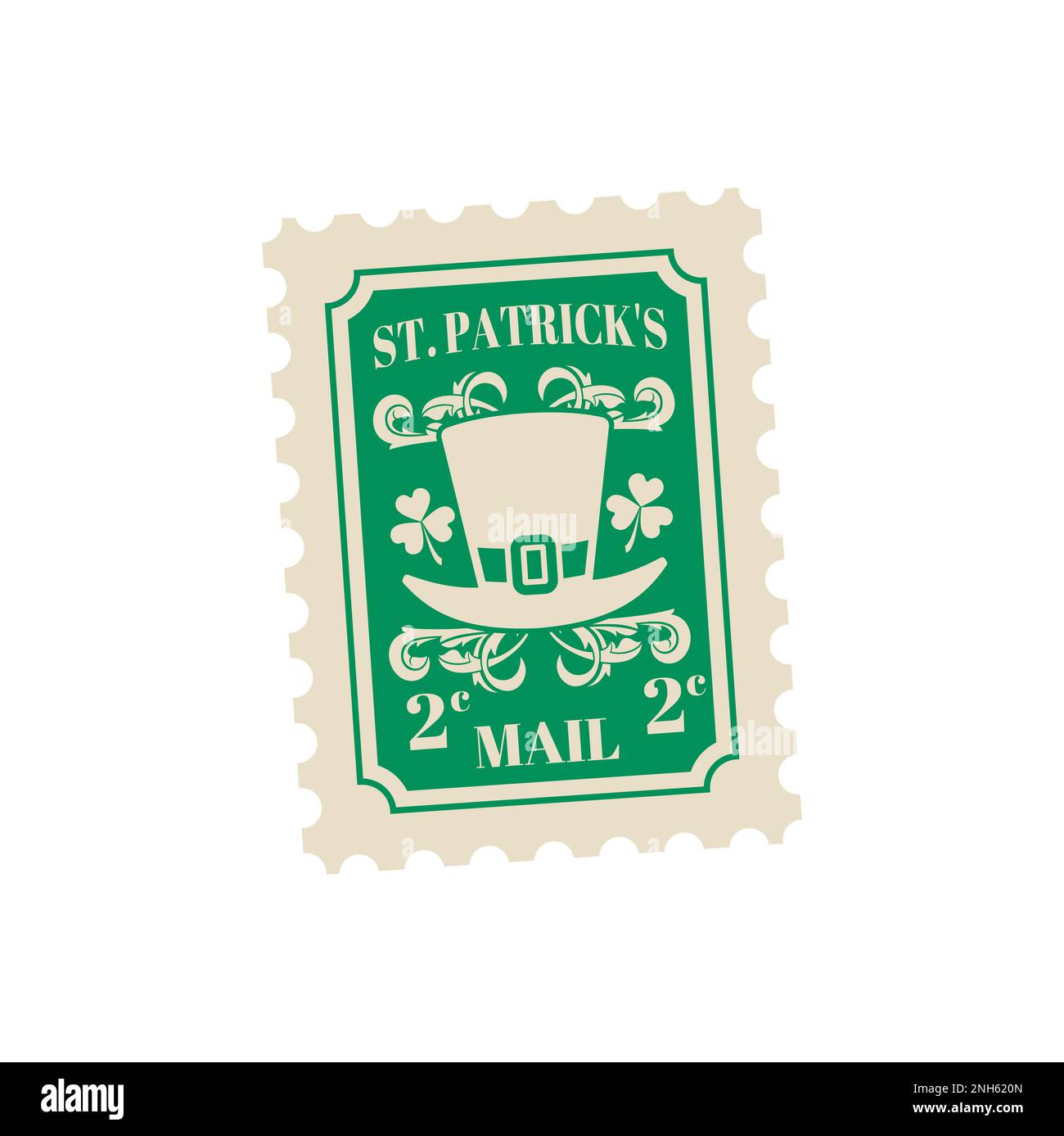 Saint Patrick day celebration antique postcard, mail vintage postage ...