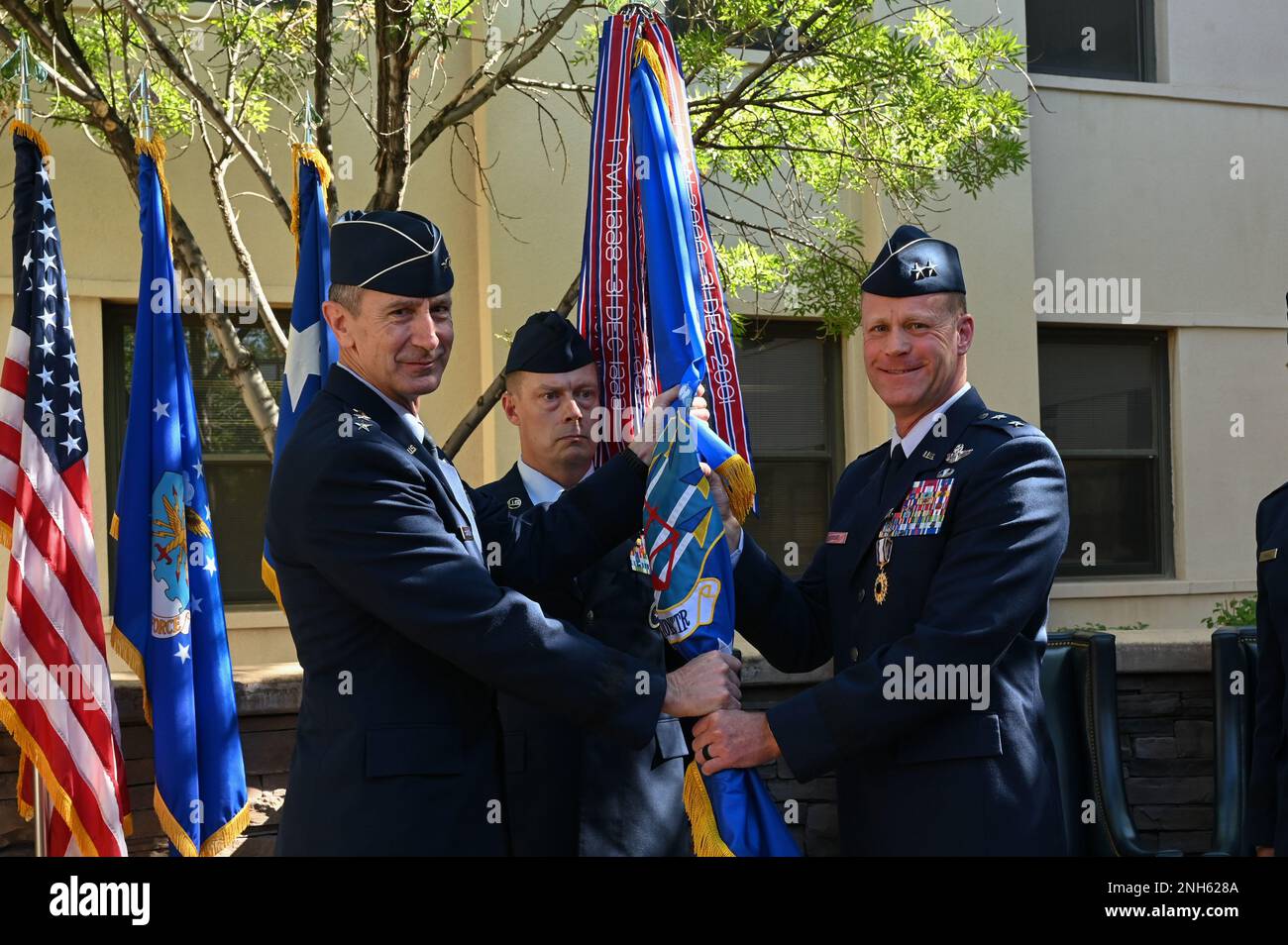 Lt. Gen. Kevin Schneider, left, United States Air Force Director of ...