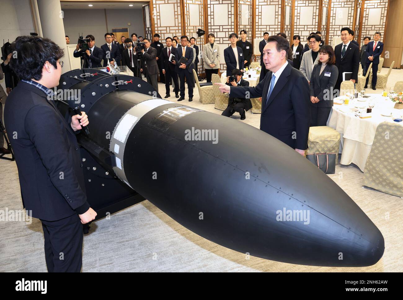 21st Feb, 2023. Yoon meets representatives from space industry ...