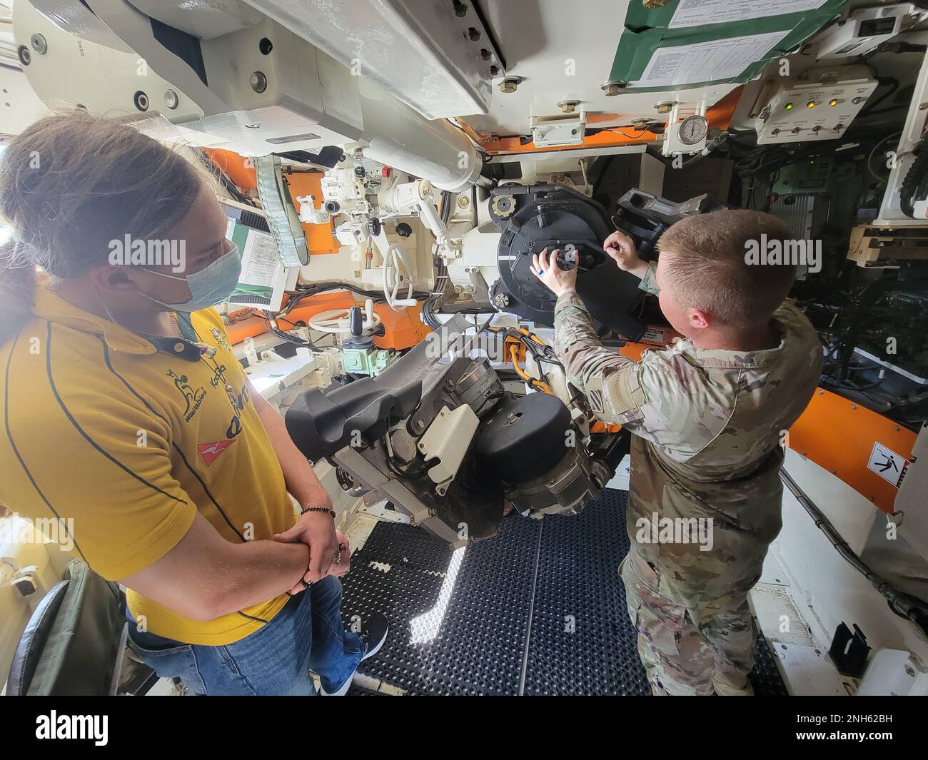 Sgt. Michael Dasher, a Paladin cannon crew member section chief ...