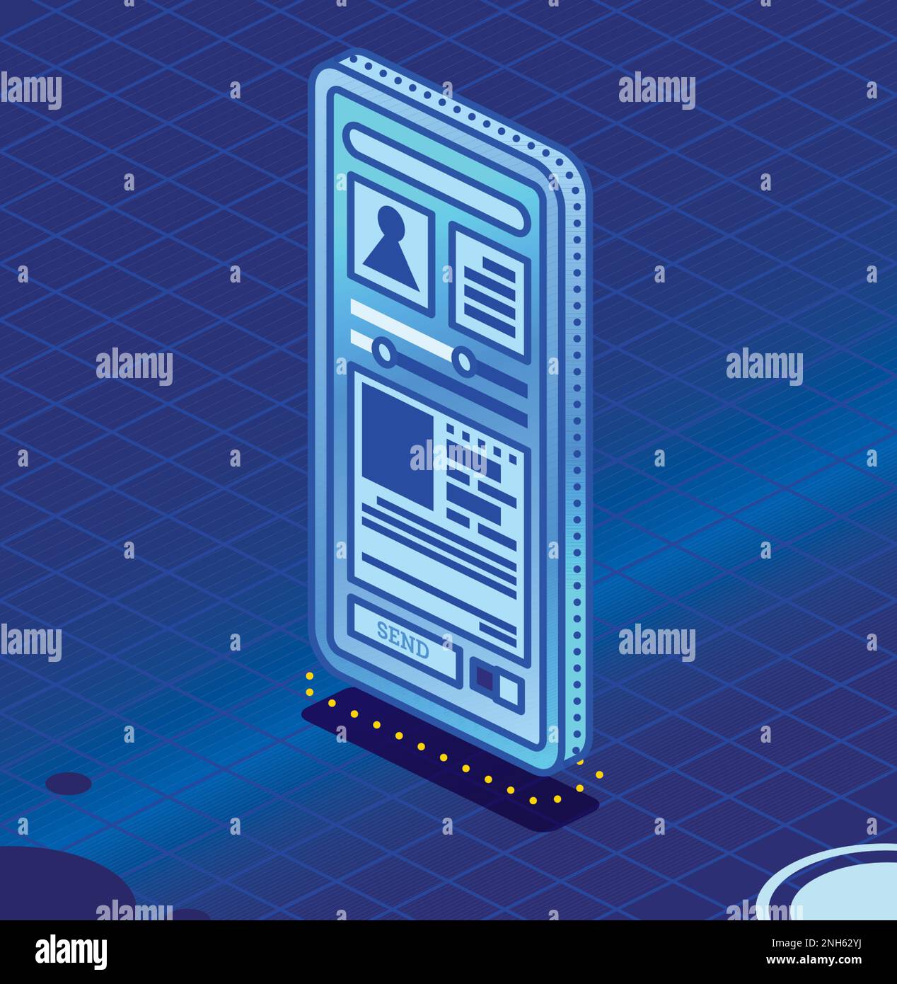 Smartphone. Vector Illustration. Isometric Modern Digital Device on ...