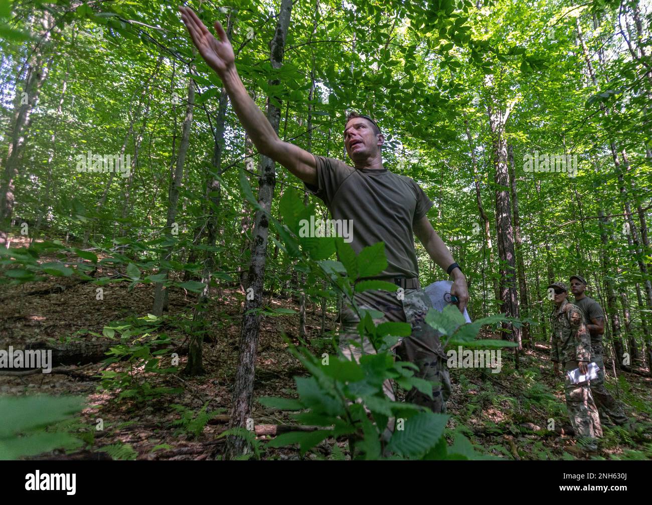 Air Force Reserve Maj. James Fink, 94th Aerial Port Squadron, leads the ...
