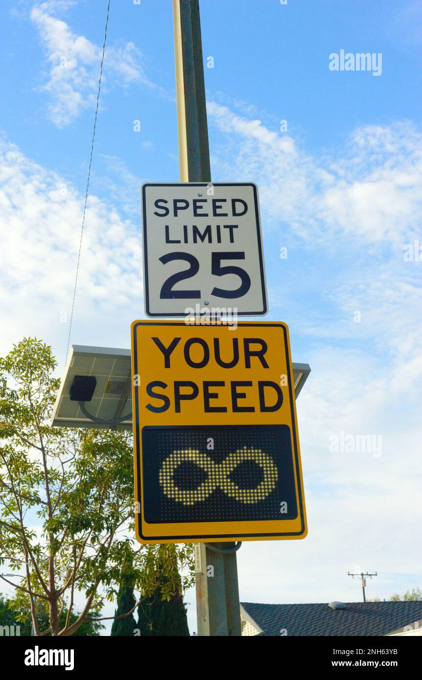 Caution - moving faster than the speed of light - infinite Stock Photo ...