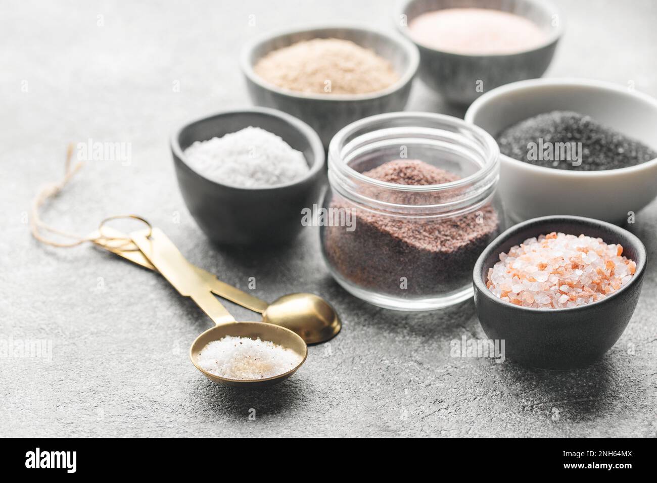 Assorted speciality salt, himalayan pink salt, italian black truffle ...