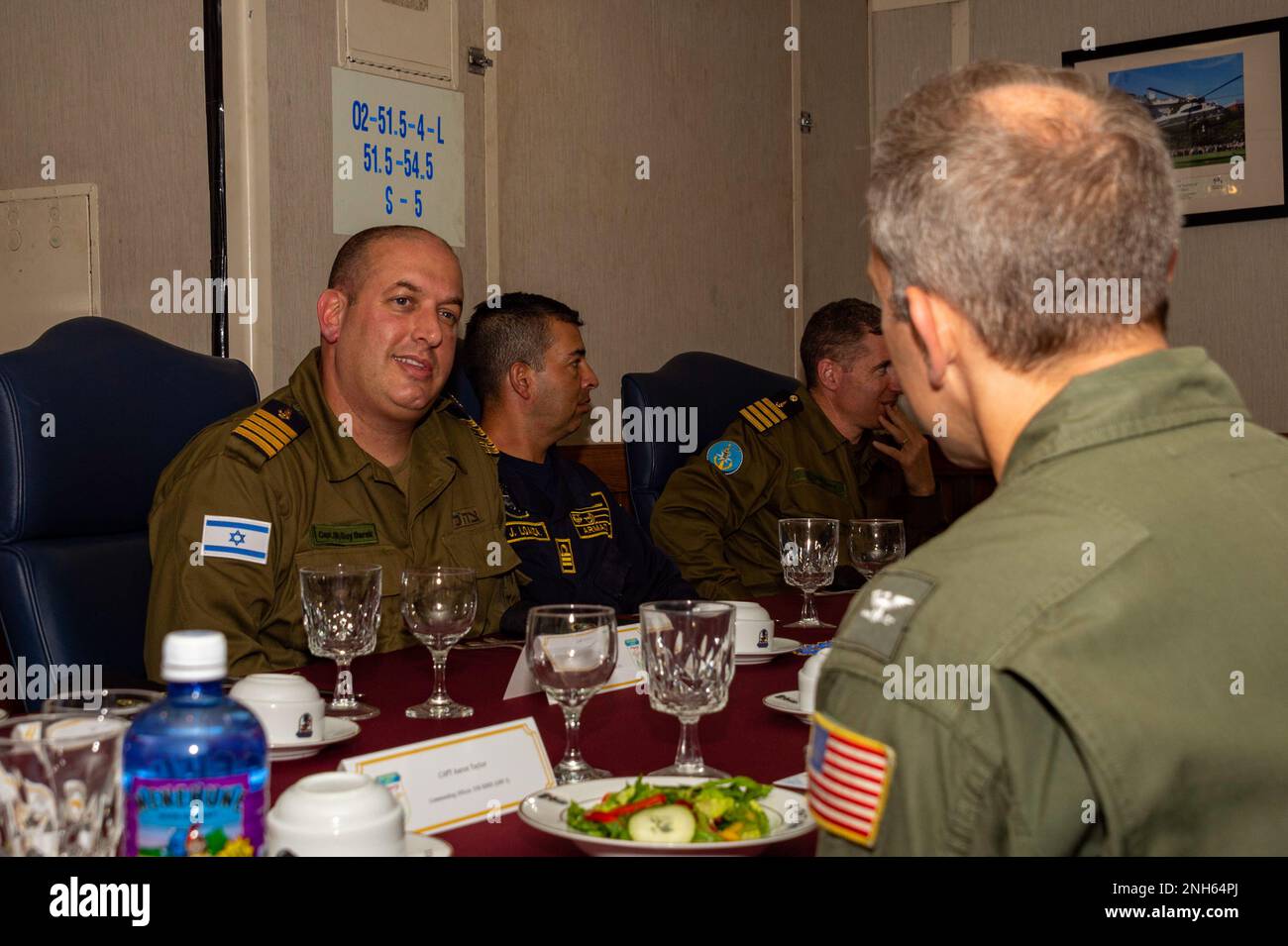 PACIFIC OCEAN (July 19, 2022) Israeli Navy Capt. Guy Barak, left ...