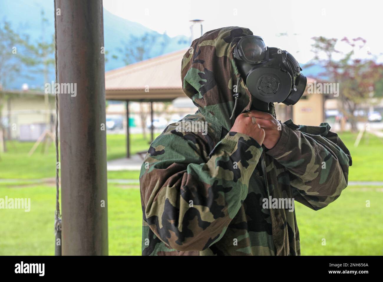 PV2 Steven Tracy, a member Eighth Army's 2022 Best Squad Competition ...