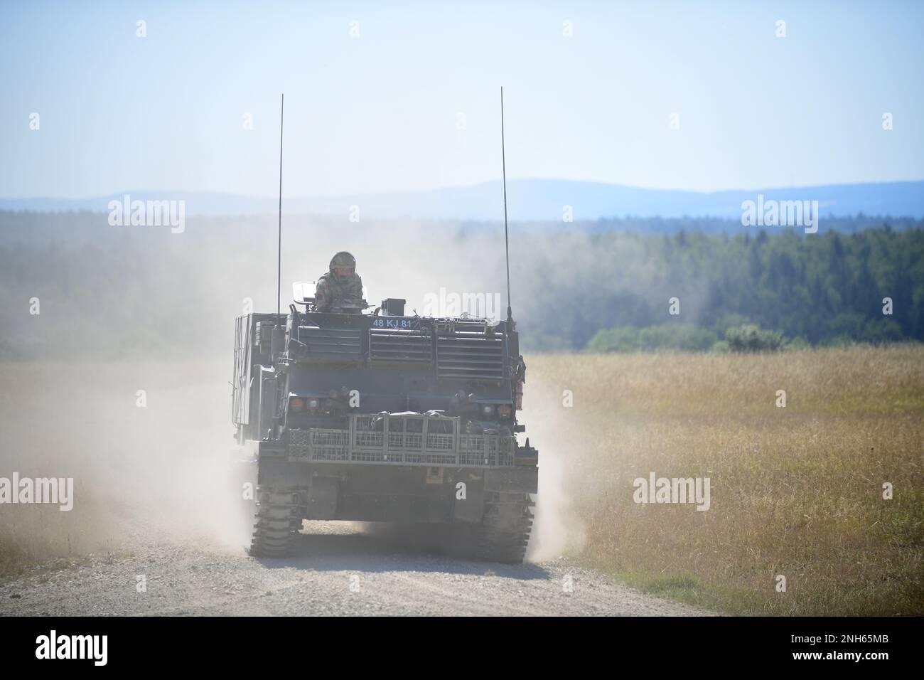 British Soldiers assigned to 26th Regiment Royal Artillery carry out a ...