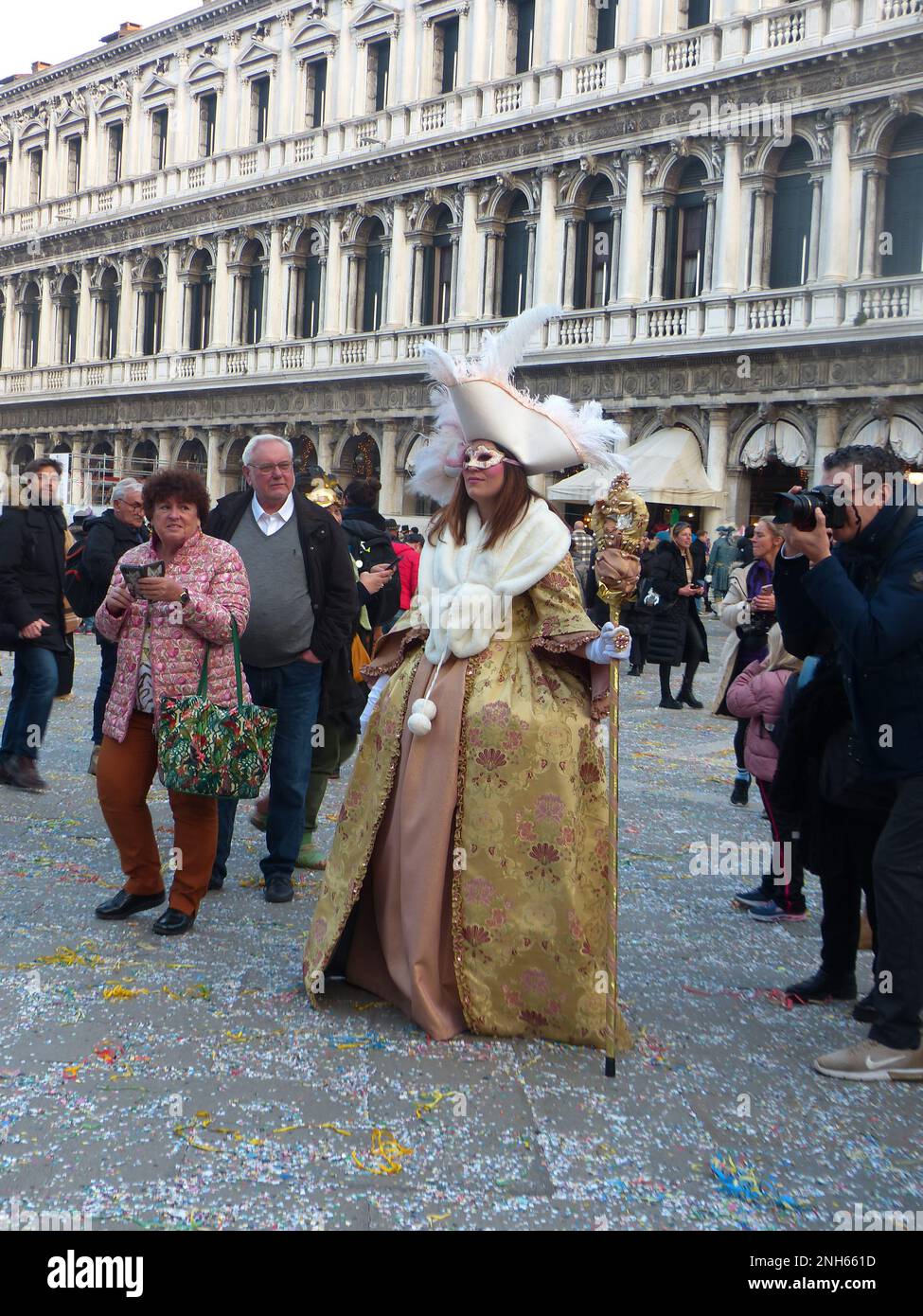 St Mark's Square, Venice, Italy. Feb 20, 2023. The 2023 Venice Carnival ...