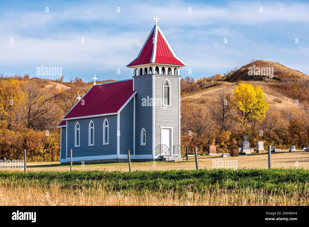 Fall colors surrounding St. Nicholas Anglican Church, also known as ...