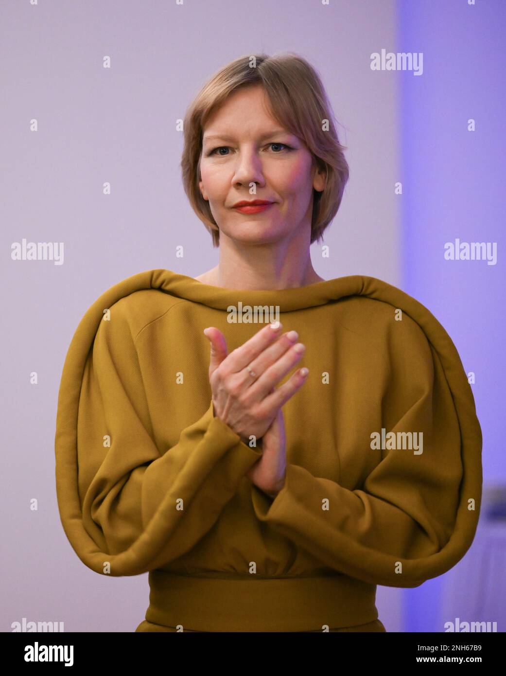 Berlin, Germany. 20th Feb, 2023. Actress Sandra Hüller comes to the ...