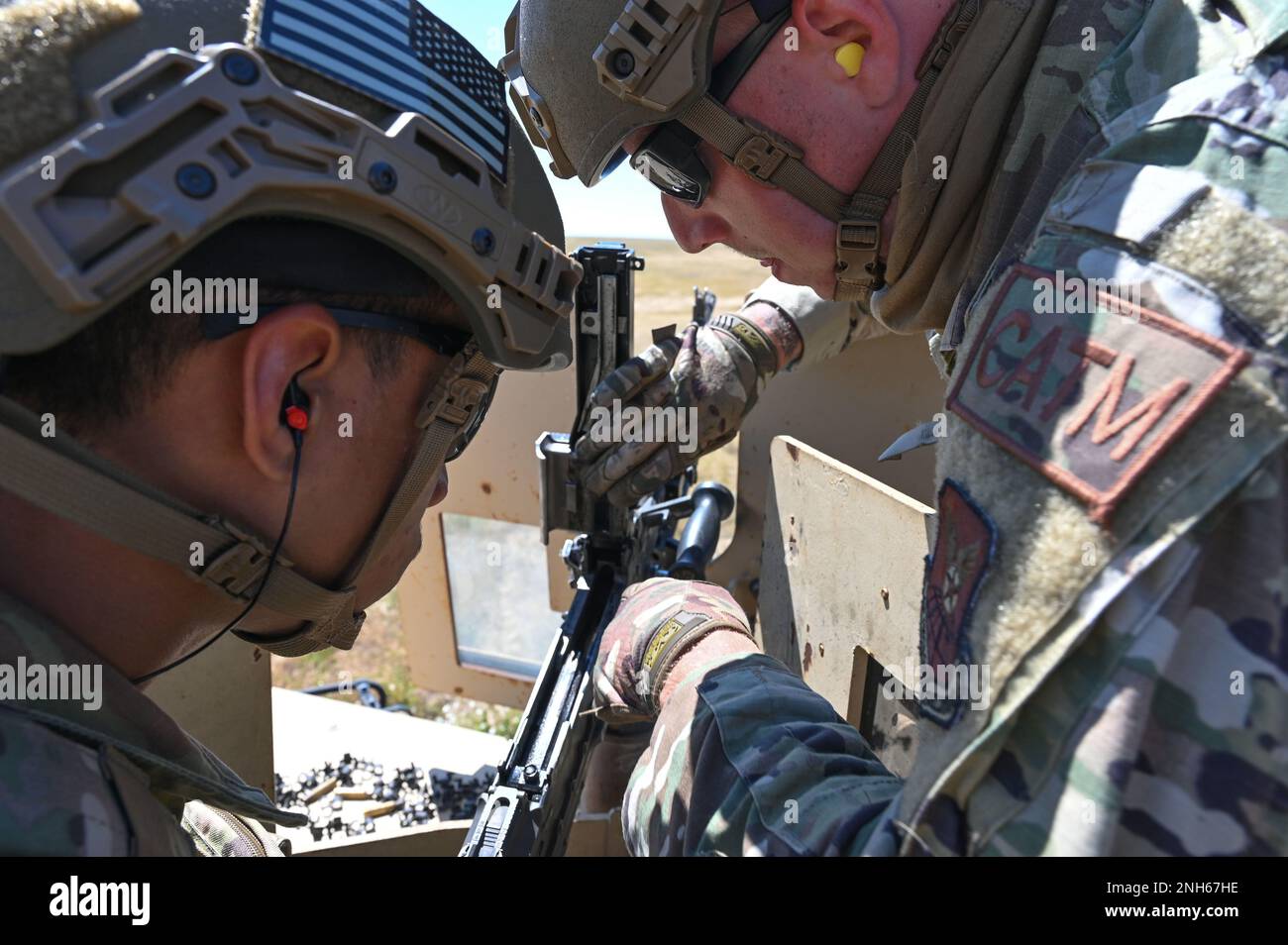 Senior Airman Michael Knowles, combat arms instructor with the 90th Ground Combat Training ...