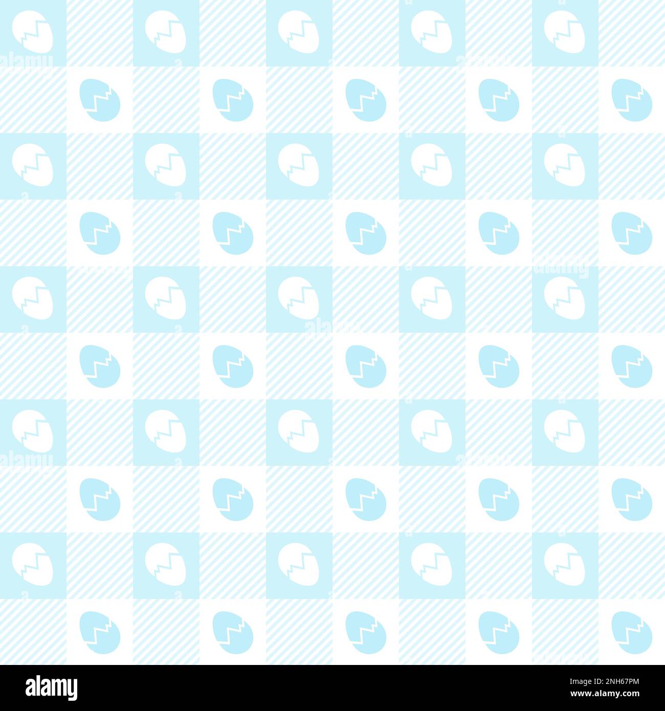 Easter gingham seamless pattern. Blue vichy checkered background with eggs. Vector Stock Vector ...