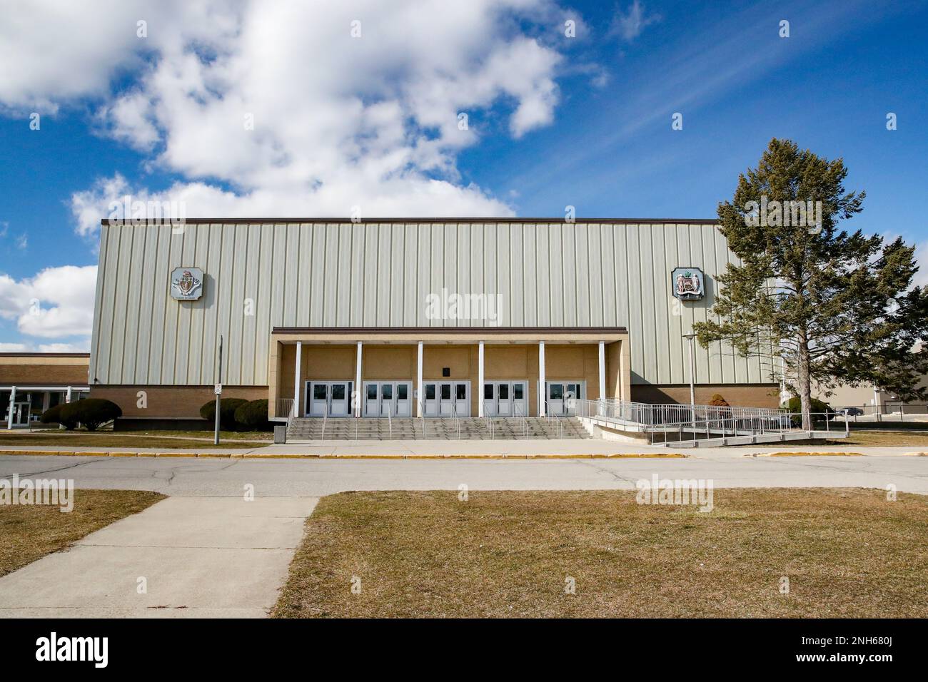 Feb 20 2023, Brantford Ontario Canada. Hamilton Bulldogs of the OHL ...