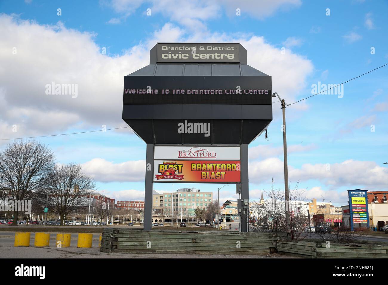 Feb 20 2023, Brantford Ontario Canada. Hamilton Bulldogs of the OHL ...