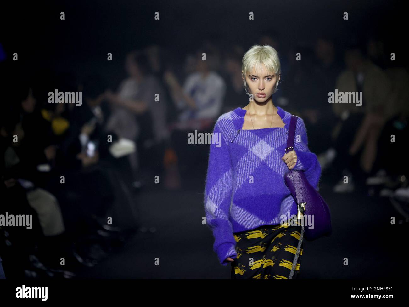 Burberry model hi-res stock photography and images - Alamy