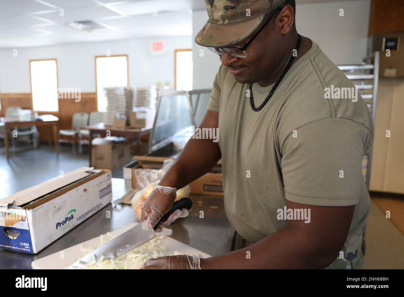 Spc. Jeremiah Clark, a culinary specialist assigned to the 1069th ...