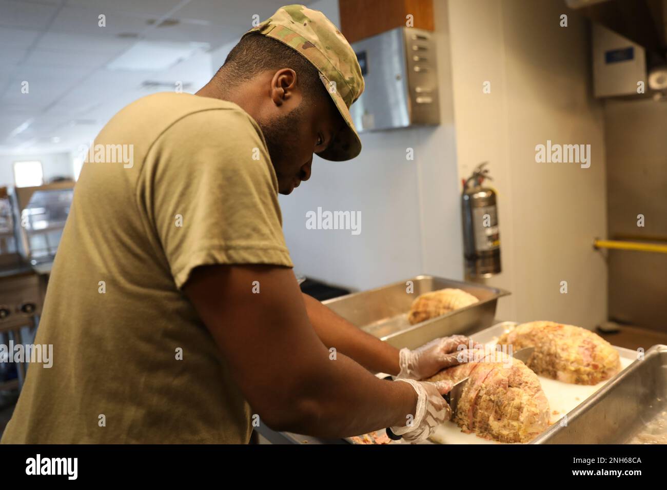 Spc. Zaquil Watson, a culinary specialist assigned to the 1069th ...