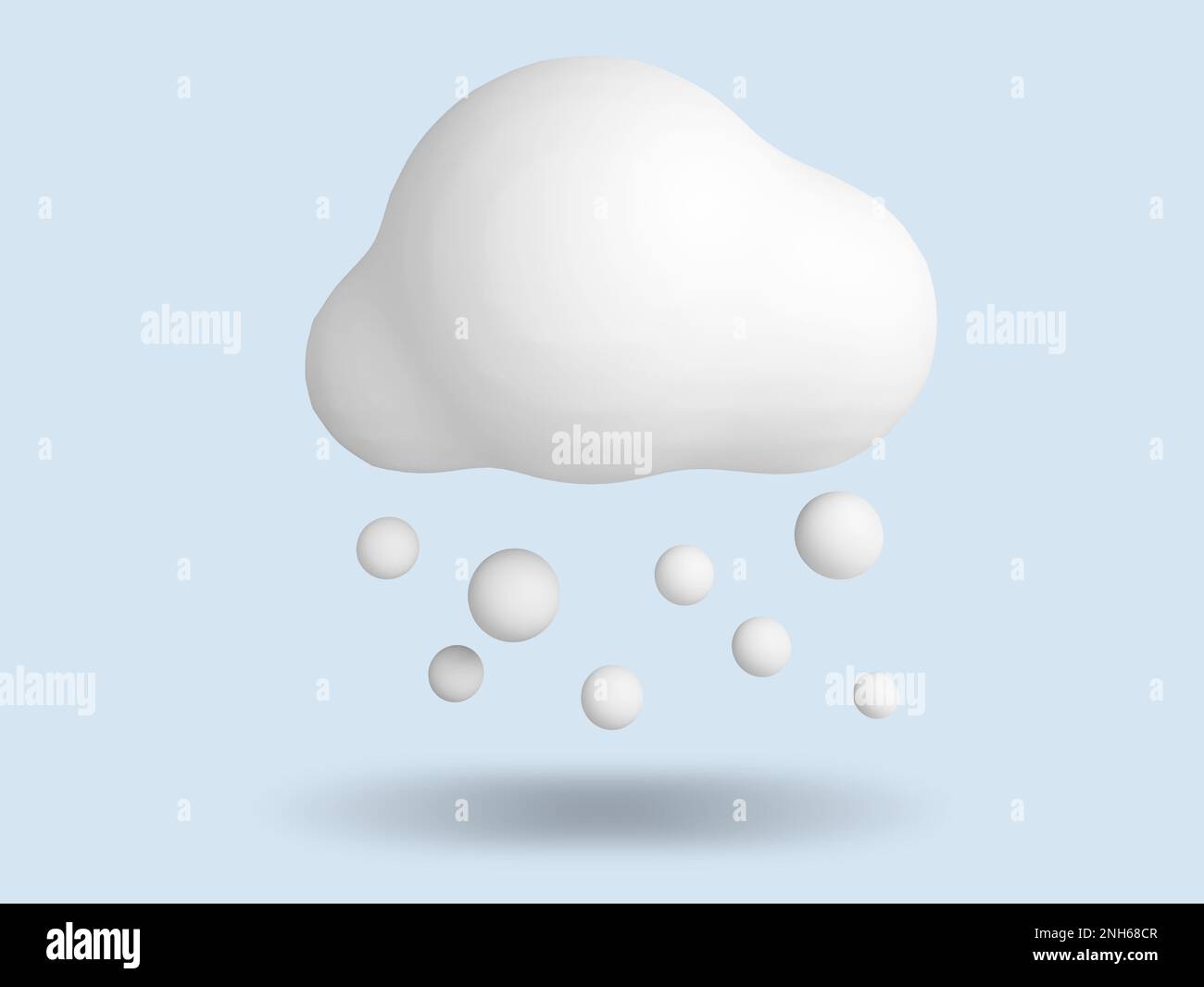 Snowy 3D Weather icon. 3D render illustration Stock Photo - Alamy